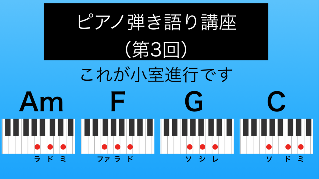 ピアノ講座(第3回) 小室進行！！Am F G C｜今井竜哉のブログ